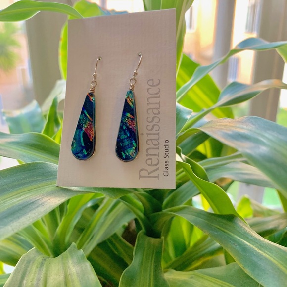 Renaissance Glass Studio | Jewelry | Beautiful Glass Tear Drop Earrings ...